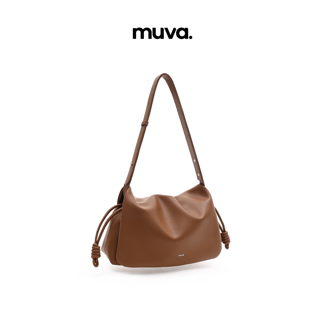 MUVA soft leather tote bag women's shoulder crossbody bag | Shopee ...