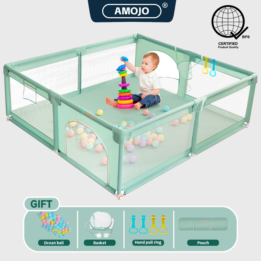 AMOJO Big Playpen For Baby Playground Kids Activity Center Safety Fence ...
