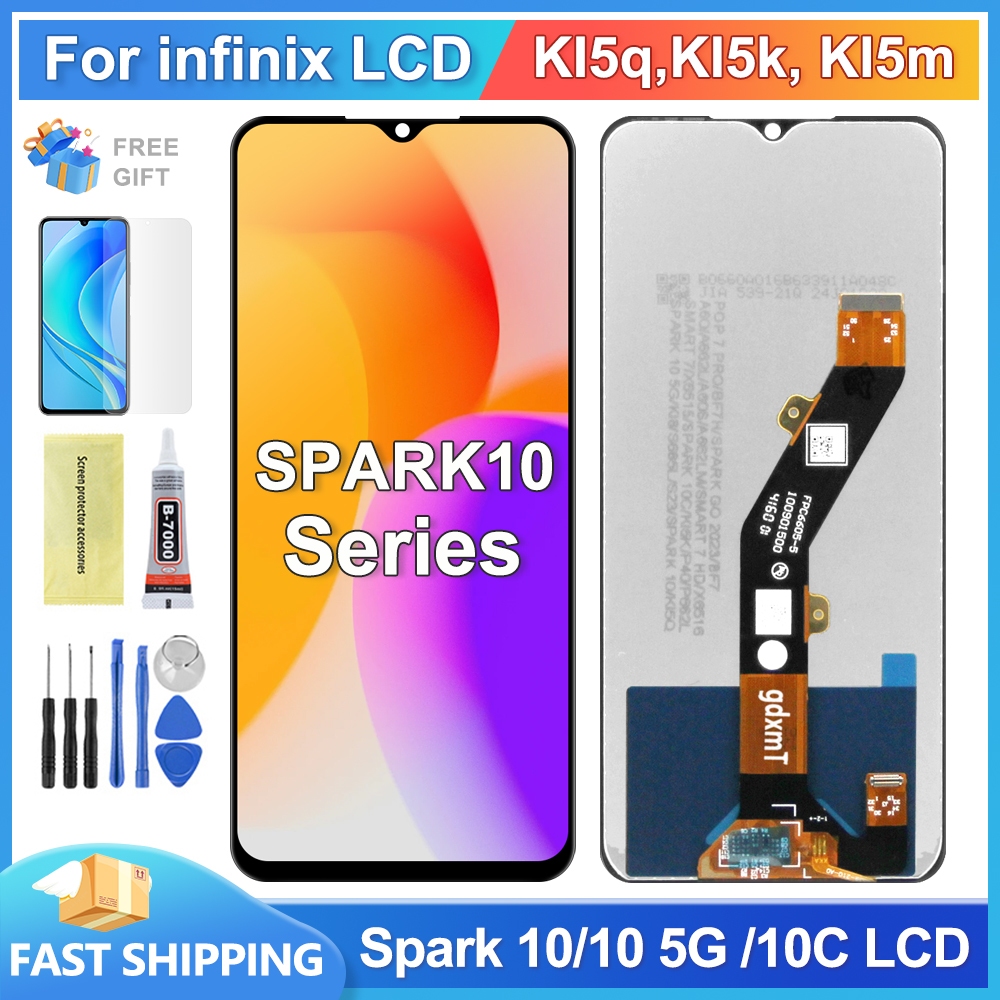 IPS LCD For Tecno Spark 10 Tecno Spark 10 Pro LCD Display Touch Screen with Frame Replacement ...
