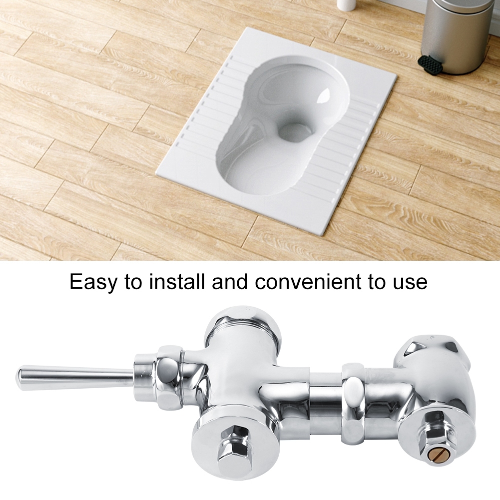 Magicstore Toilet Flush Valve G1in Retractable Urinal Flush Valve Hand ...