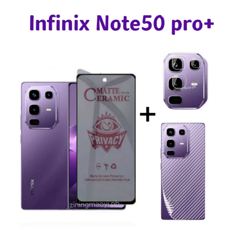 3in1 Infinix Note50Pro plus Anti-Spy Privacy Ceramic film For Infinix Note50 Note50Pro Camera ...