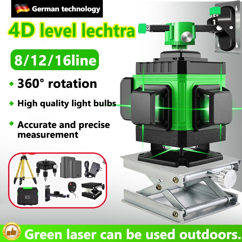 Durable for 30 years Laser level 8/12/16 lines 360 degrees 4D laser ...