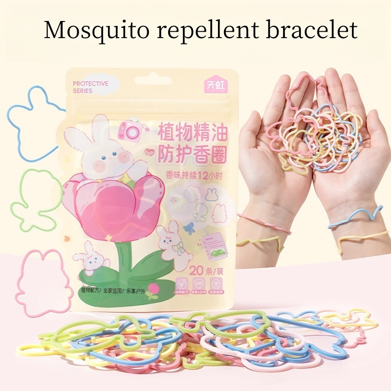 20PCS Mosquito Repellent Ring Summer Outdoor Anti-Bite Plant Essential ...