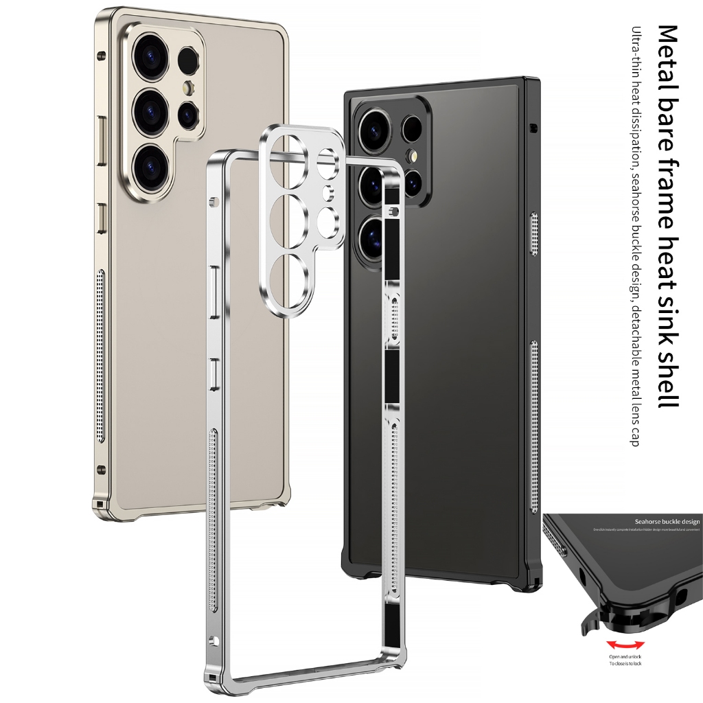 Luxury Aluminum Alloy Bumper Case For Samsung Galaxy S25 Ultra S23 S24 ...