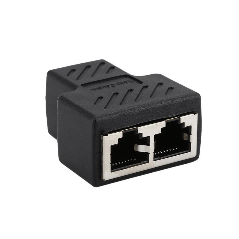 1 To 2 Way LAN RJ45 Extender Splitter LAN Ethernet Cable Adapter For ...