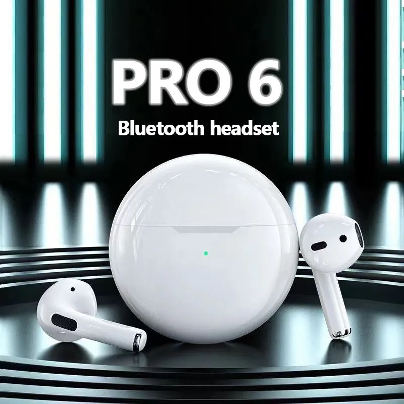 Pro6 TWS Wireless Headphone Bluetooth Earphone Touch Control 9d Stereo ...