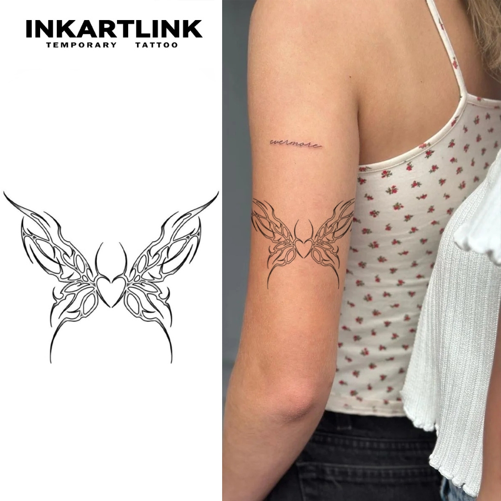 Inkartlink Abstract Ink temporary tattoo stickers, waterproof long ...