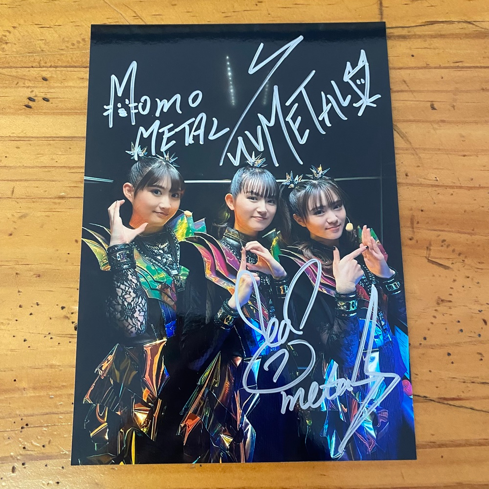hand signed BABYMETAL AUTOGRAPHED group photos 7 inches SIGNED J-POP ...