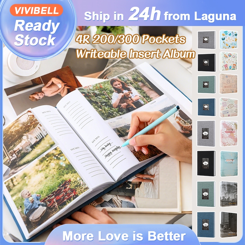【Ship in 12h】4R 300 Pockets Photo Album Book for Memories Insert Album ...