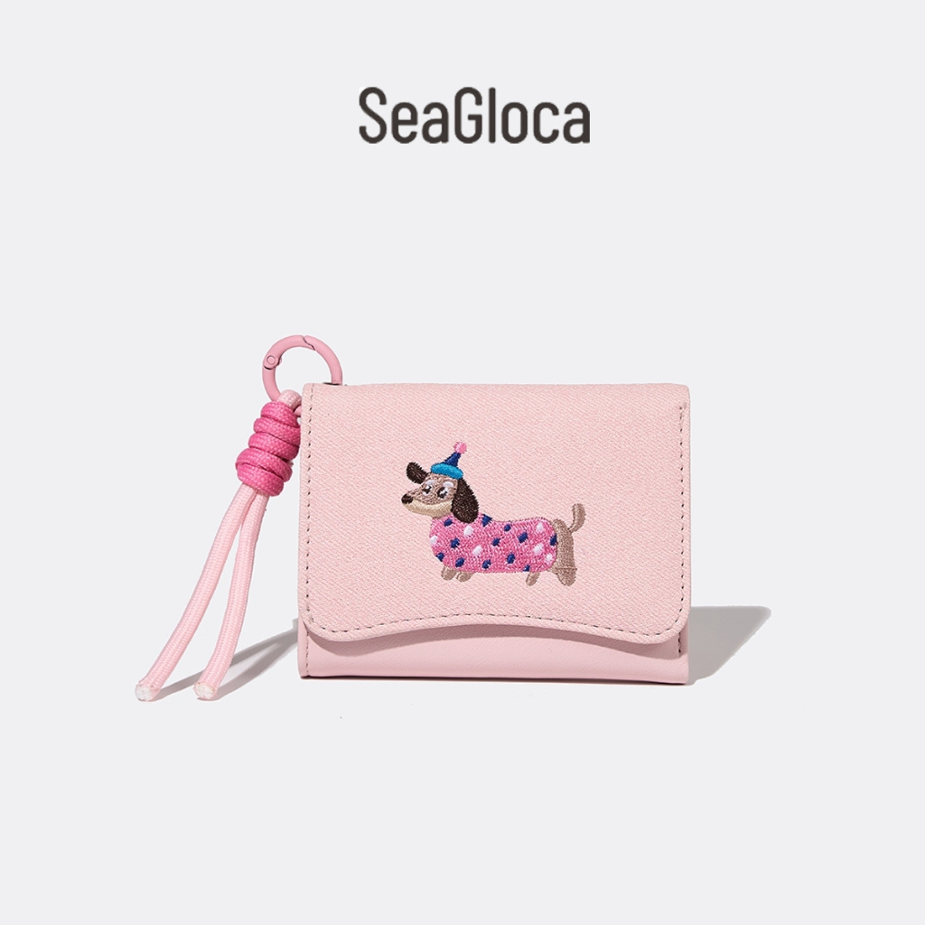 SeaGloca Cute Cartoon Poodle-Shaped Wallet Small Card Holder Multi ...