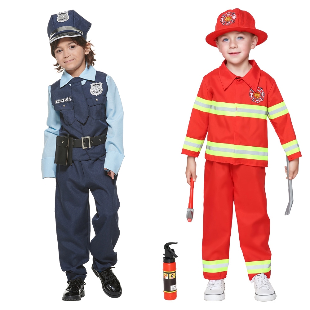 COD Kids Cute Firefighter Costume Boys Role Play Halloween Costume Set ...