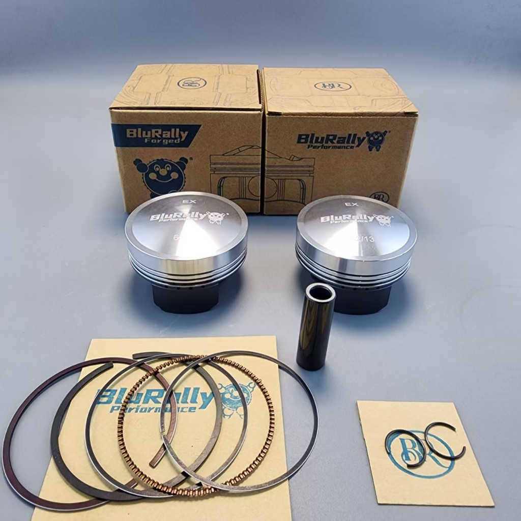 BluRally SC series pistons 62/63mm with DLC Pin13 with Dome Head for ...
