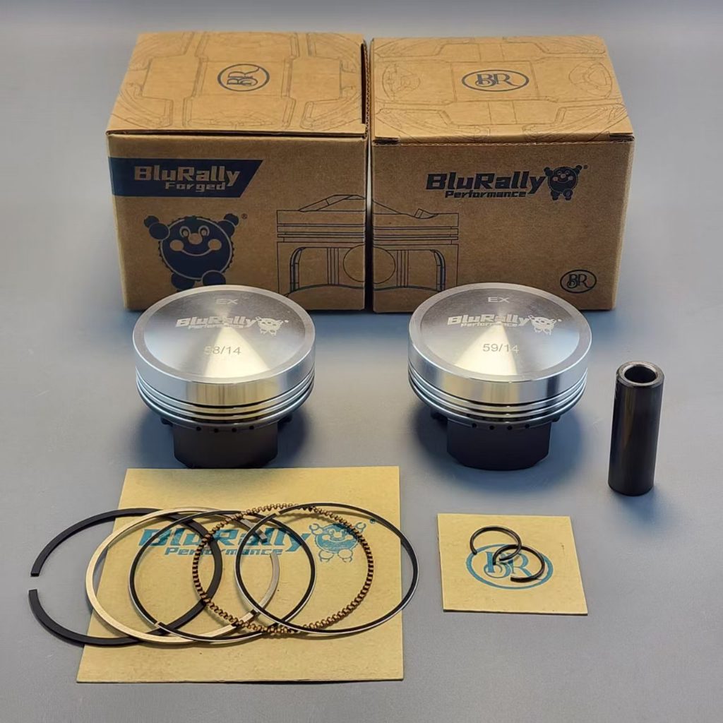 BluRally SC series pistons 58/58.5/59mm with DLC Pin14 with Dome Head ...