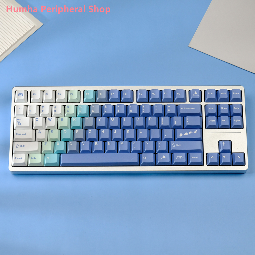 Humha Yeeti keycaps PBT Material Dye-Sublimation Cherry profile Mechanical Keyboard keycap ...