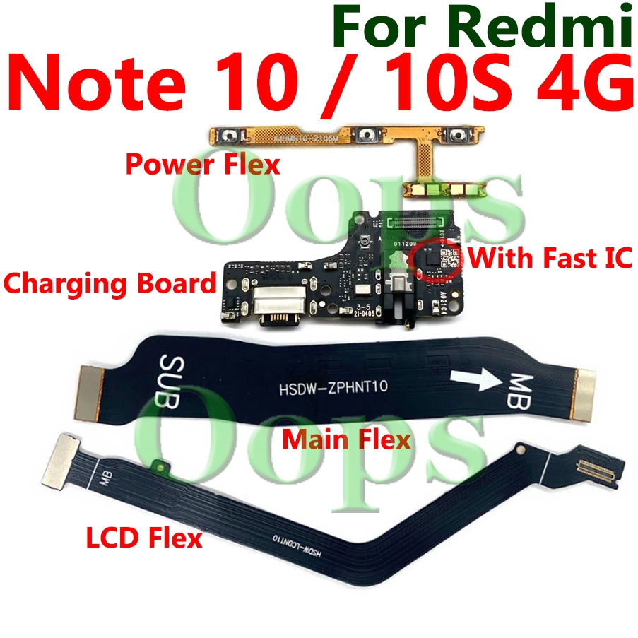 For Xiaomi Redmi Note 10 / Note 10S 4G USB Fast IC Charging Main Board ...