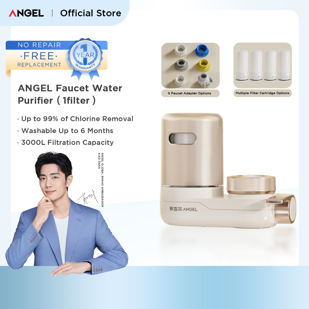 ANGEL Faucet Water Filter, Faucet Mount Water Filtration System ...