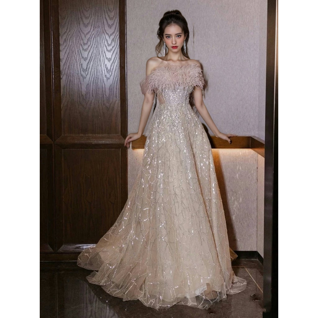 2025 New Luxury Women's Evening Dresses Off-Shoulder Designer Gowns for ...