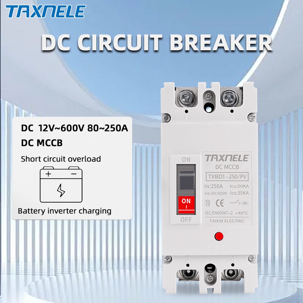 Solar Molded Case DC 600V 125A 160A 200A Circuit Breaker MCCB Overload ...