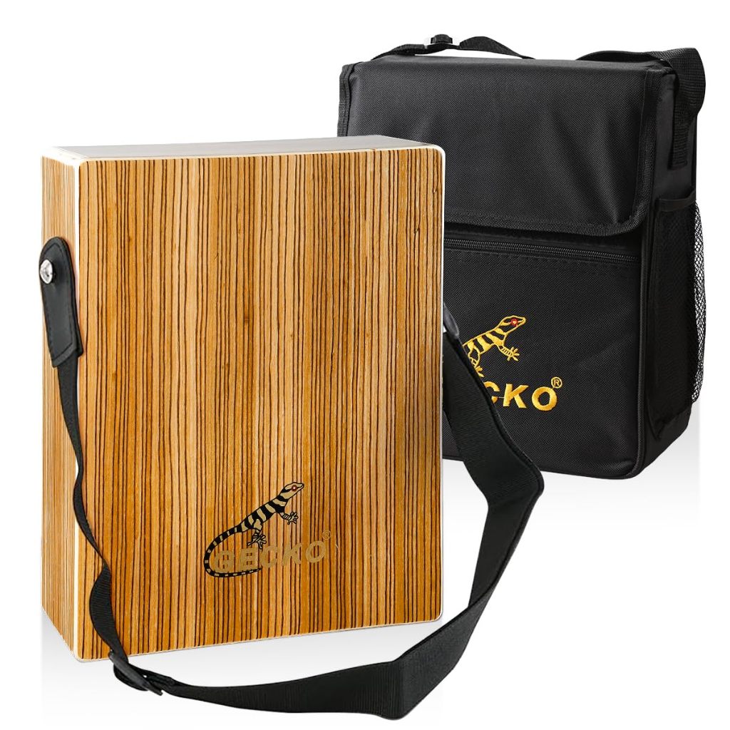 GECKO Travel Cajon Box Drum-Wooden Percussion Box Musical Instrument ...