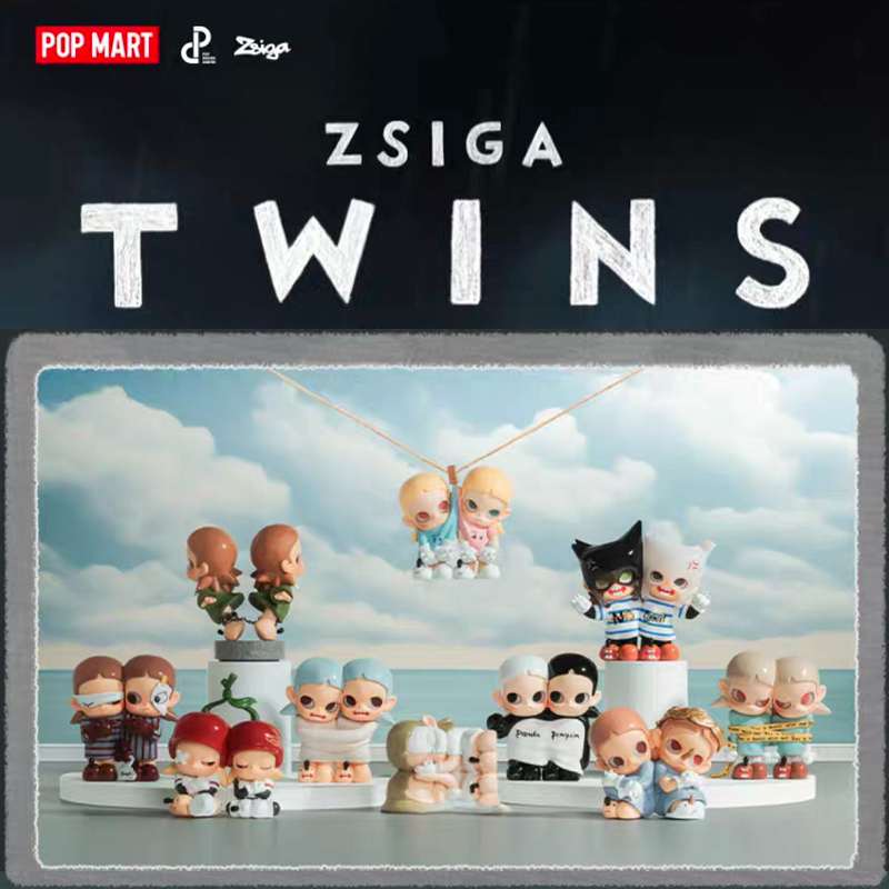 POP MART Zsiga TWINS 系列 POPMART trendy doll figurines blind box ...