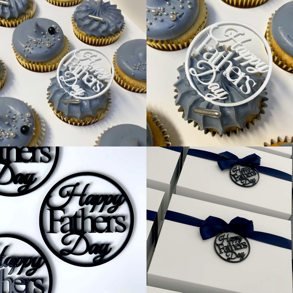 Happy Father's Day Cake Topper, Front or Side Acrylic Cake Topper ...