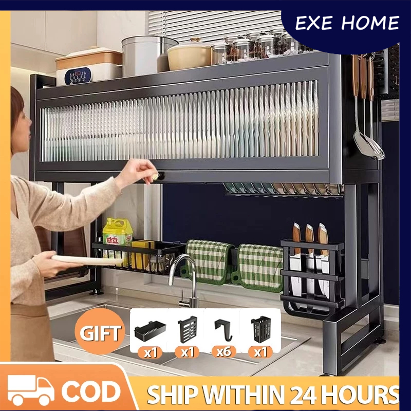 EXE HOME [COD]Carbon steel drainage rack for kitchen storage, storage ...