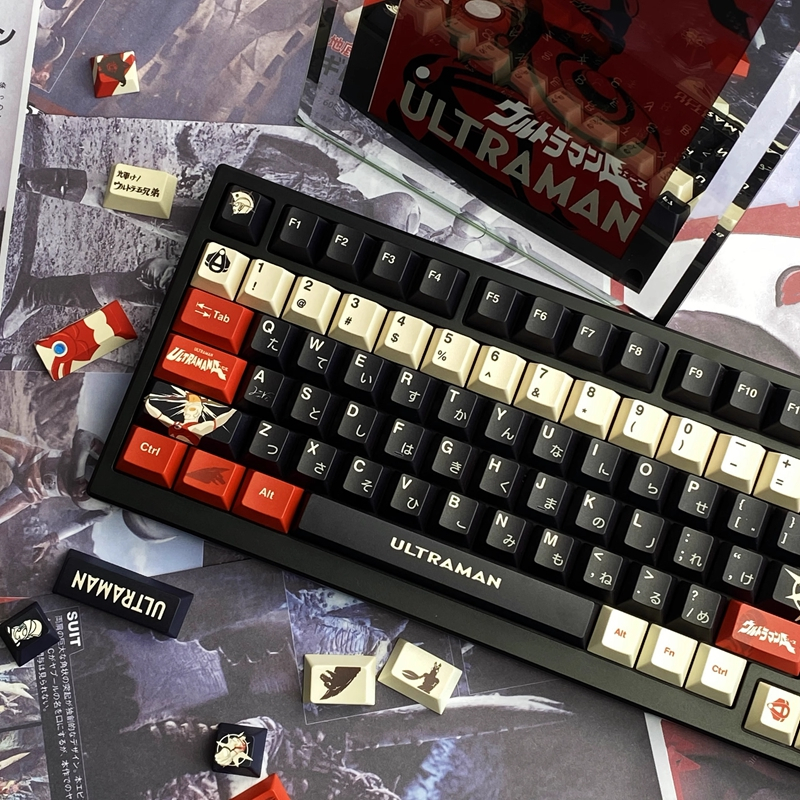 【Keycap Only】Ultraman Ace Keycaps 143 Keys PBT Dye-sub Cherry Profile ...