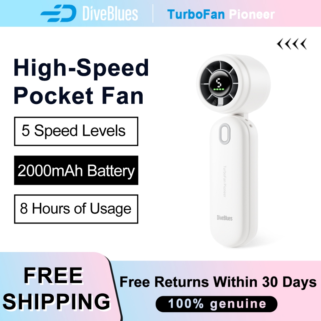 Diveblues Handheld Fan, Portable Fan, High-Power Fan, Light Weight ...