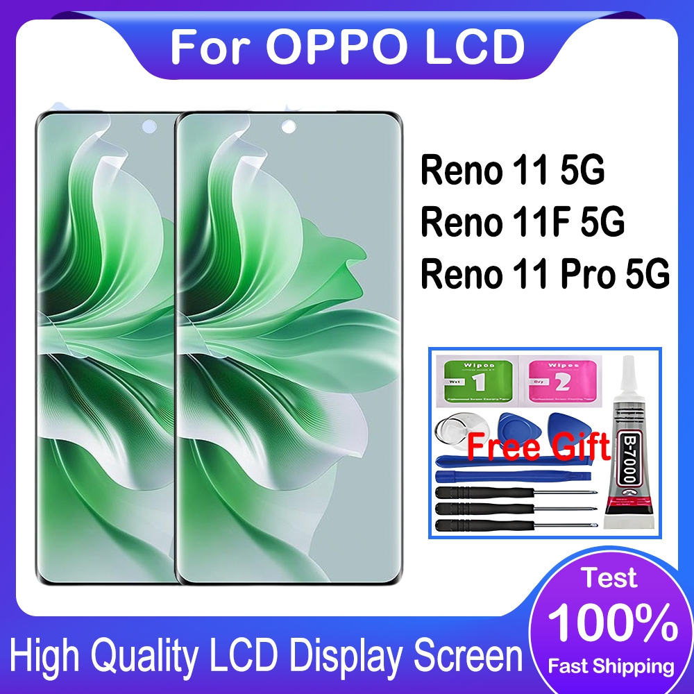 For AMOLED OPPO Reno 11 11F 11 Pro 5G LCD Display Touch Screen ...
