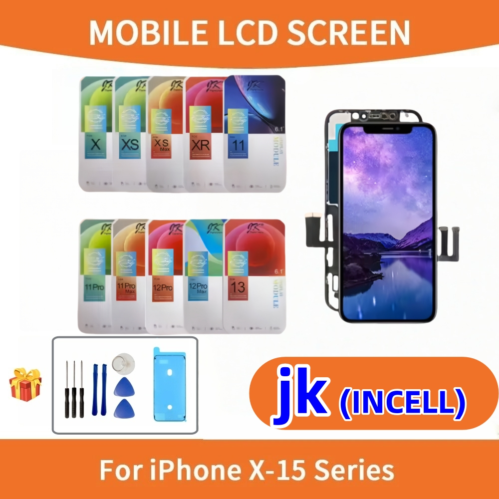 JK LCD Display For iPhone X XS XR 11 11Pro XsMax 12 12promax 13pro max 14PM 15PM Touch Screen ...