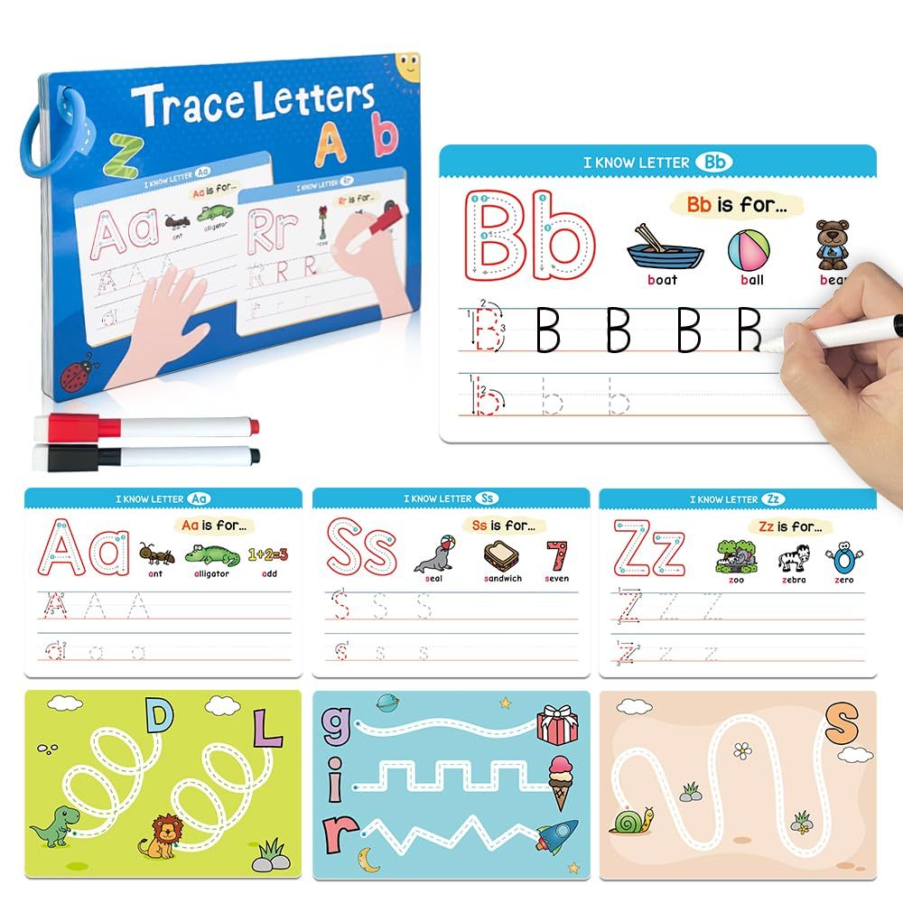 Alphabet Dry Erase Flashcards , Handwriting Practice Learning Tracing ...