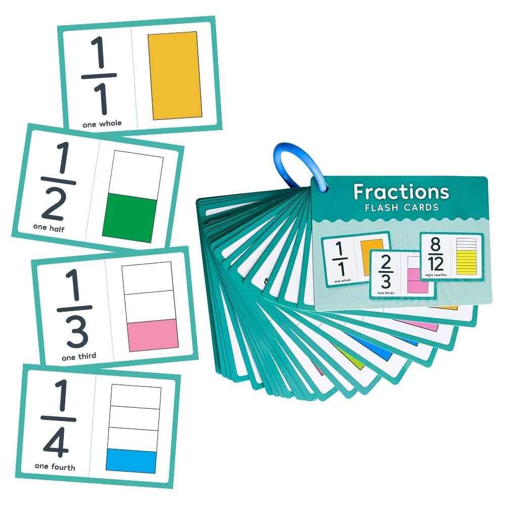 Fraction Number Flash Cards - Graphically Illustrated Simplification ...