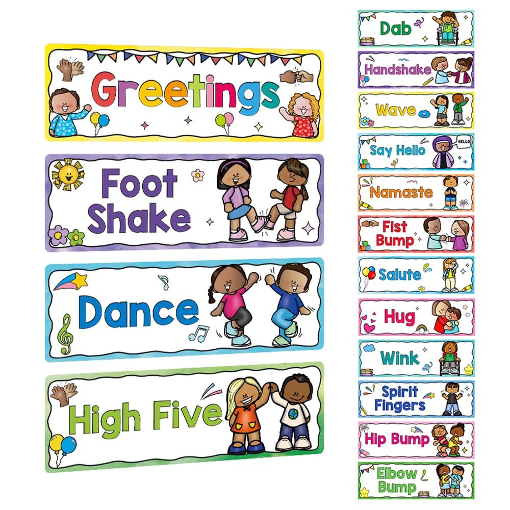 16Pcs Greeting Choices Classroom Rules Posters, Interactive Social ...