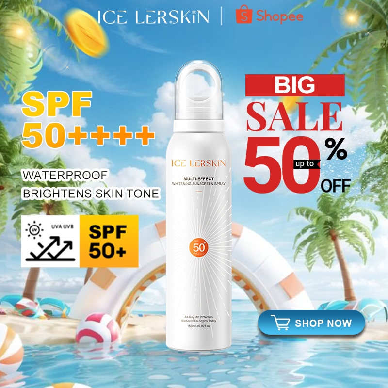 ICE LERSKIN Sunscreen Spray Spf 50+ Pa++++ Face/Body Brilliant Sunblock ...