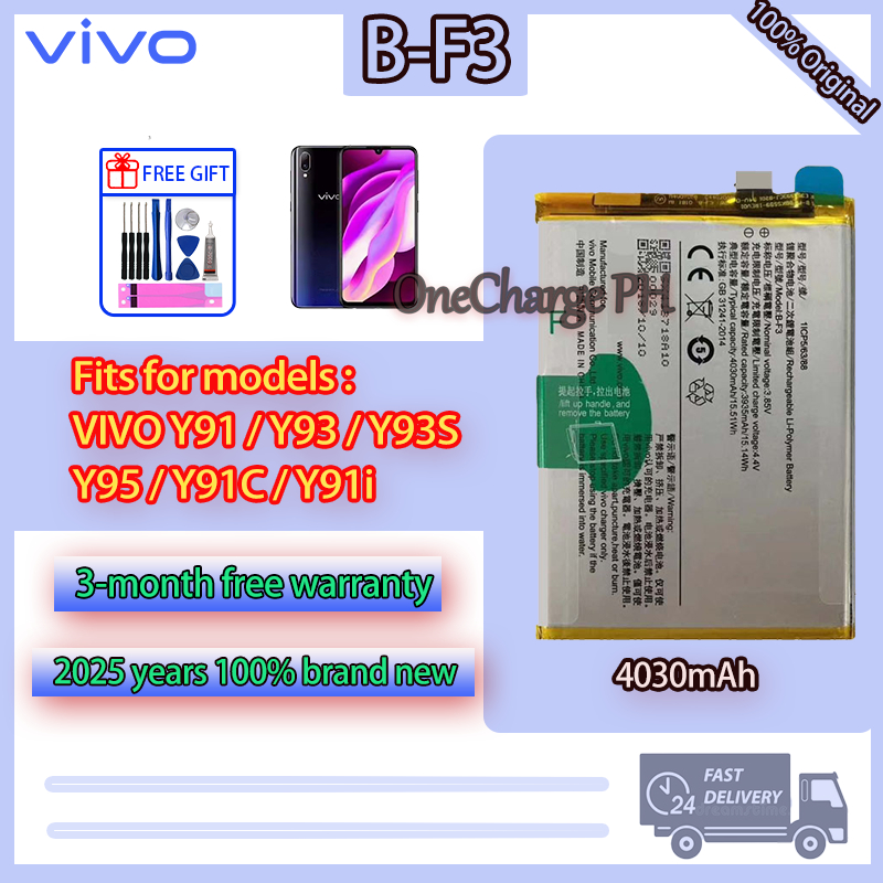 2025 Years 100% Original Vivo Y91 battery Replace/Model B-F3 4030mAh ...