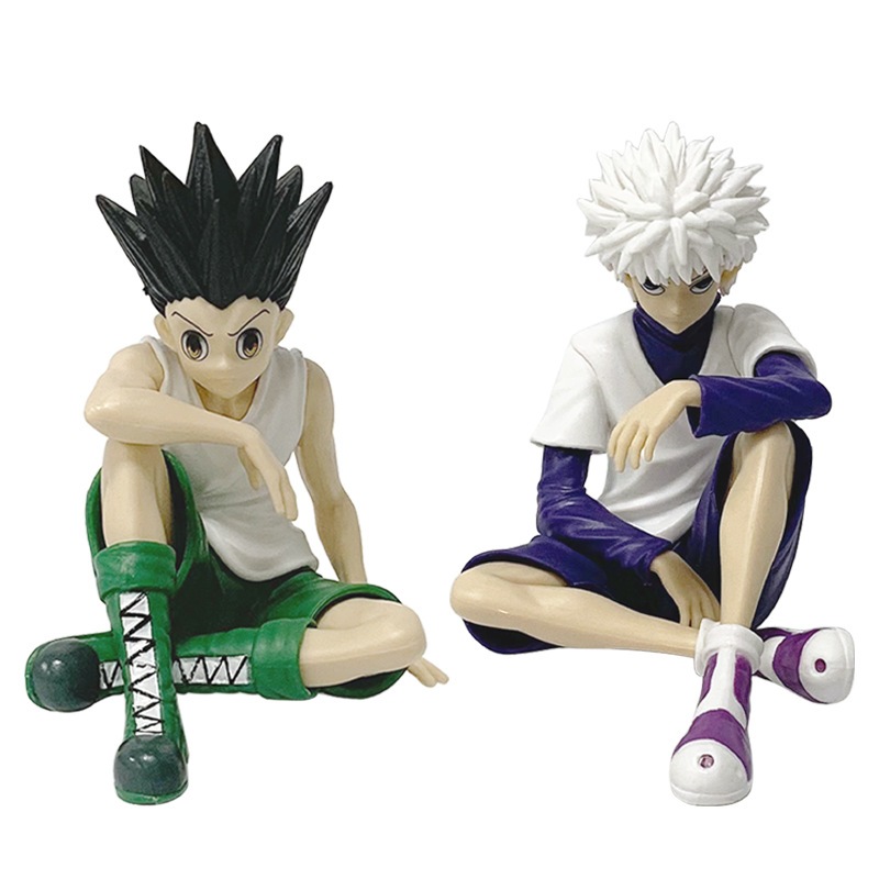 10.5cm Anime Hunter x Hunter Figure Sitting Position Killua Zoldyck Gon ...