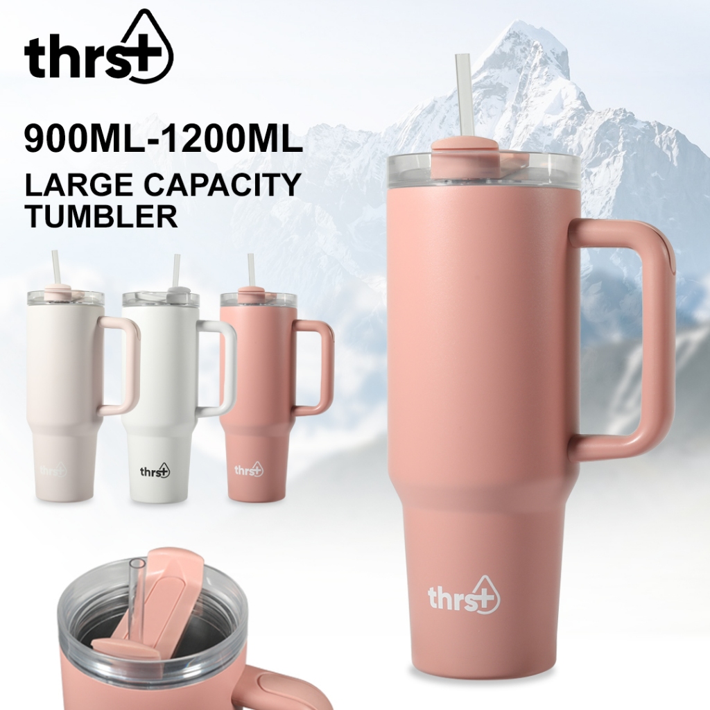 Thrst（30oz/40oz） Large Capacity Insulated Tumbler With Straw and Handle ...