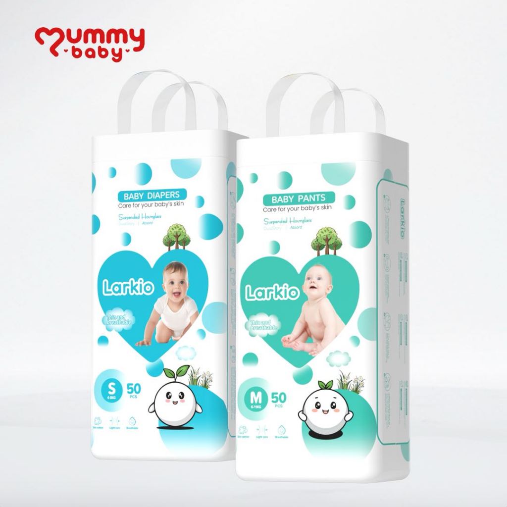 Larkio 50 PCS diaper for Baby Unisex Ultra thin and dry Breathable ...