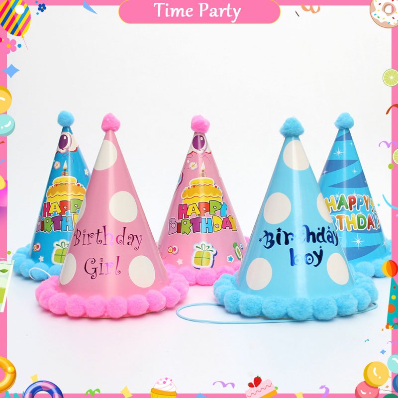Handmade Decorative Cake Party Hat Children's Happy Birthday Hat ...