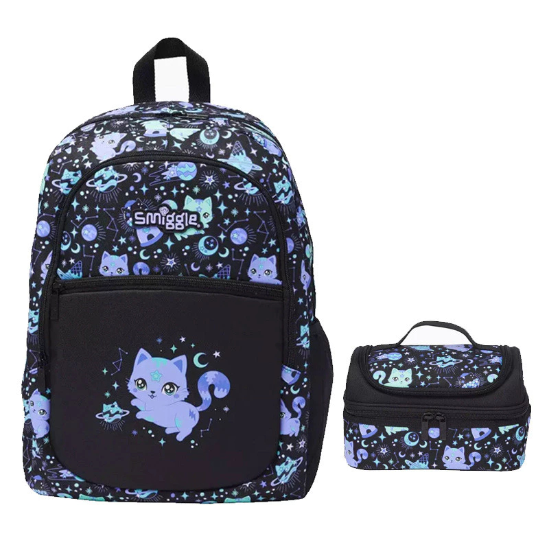 Smiggle Black space cat Rush Classic Lite Backpack | Shopee Philippines