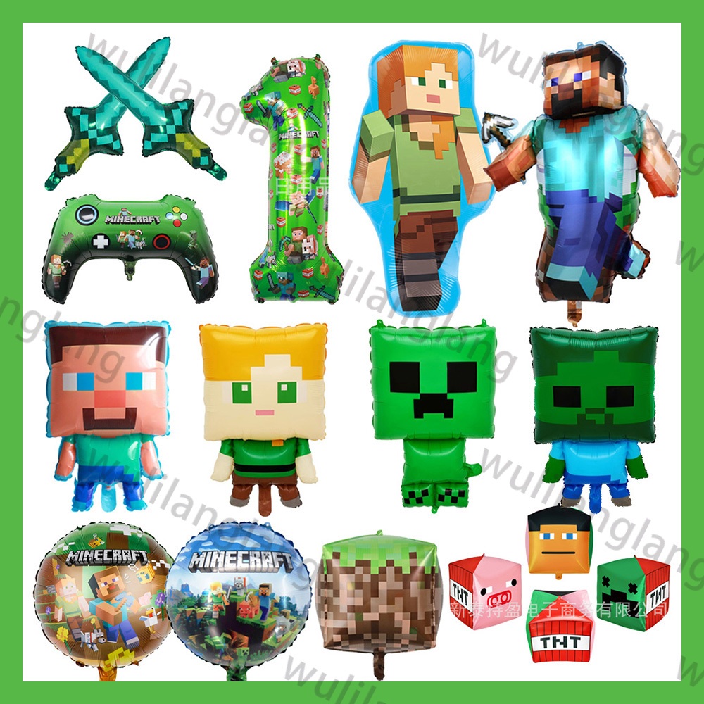 NEW Minecraft Balloons Minecraft Game Theme Balloons Most Popular Game ...