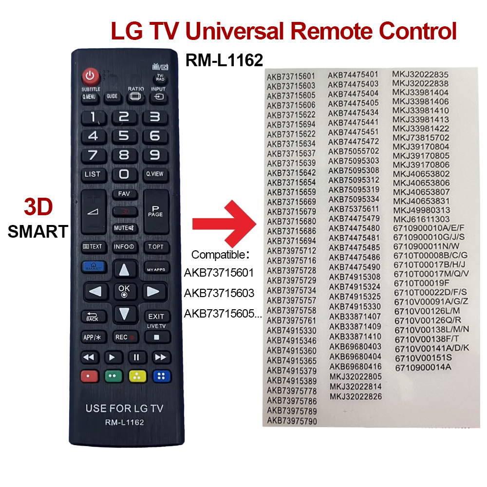 Universal Remote Control LG LCD/LED TV Remote Control (No Need to Set, Direct Use) RM-L1162 ...