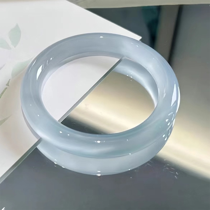 Fashionable 12mm wide ice blue bracelet new high-quality artificial cat ...