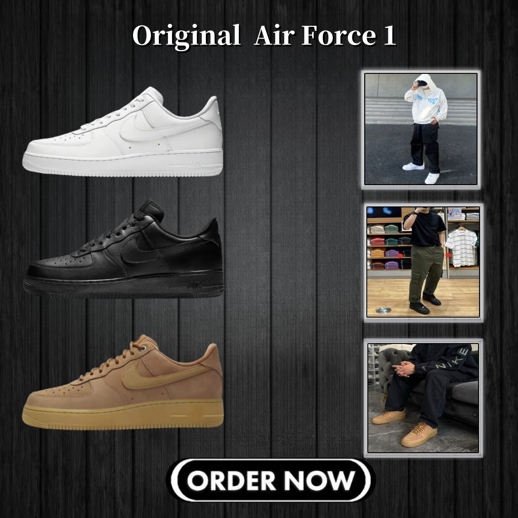 Socks+Air Force 1 AF1 White Low Cut men women original Sneakers Quality ...