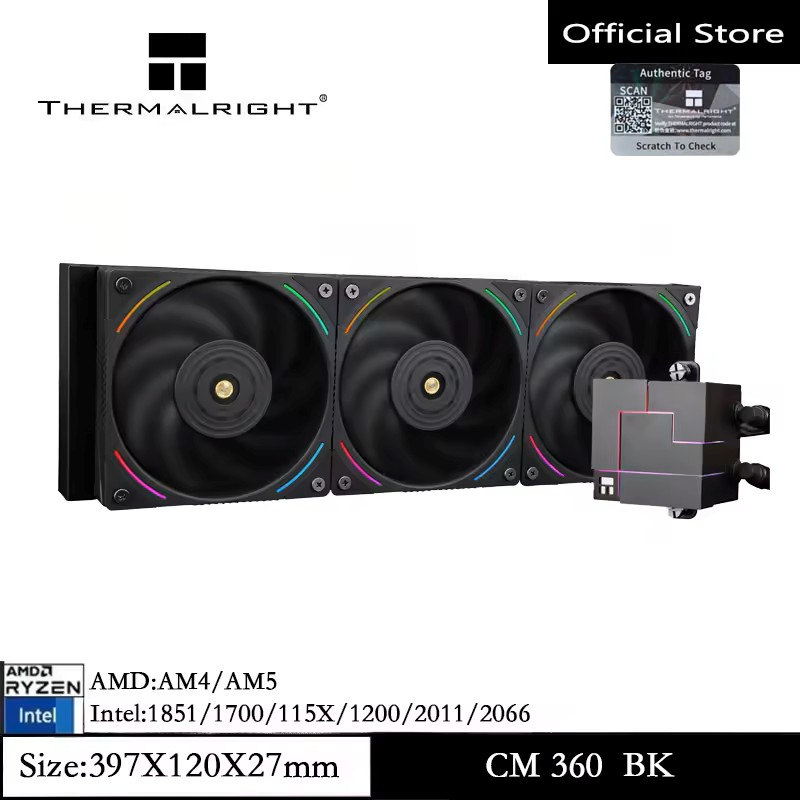 Thermalright CORE MATRIX 360 BLACK water cooling radiator CPU Liquid ...