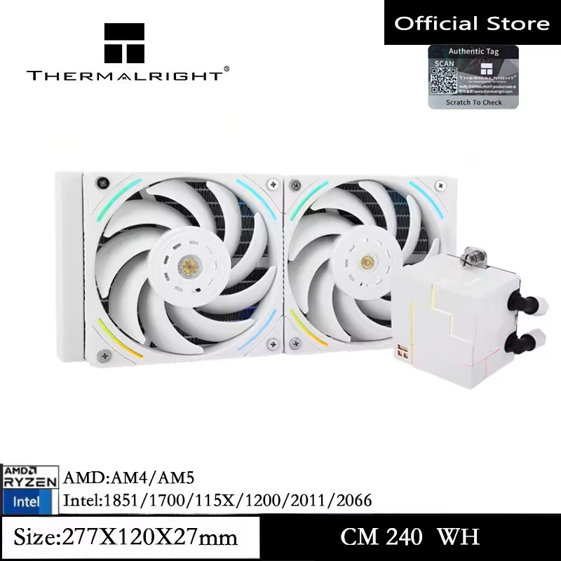 Thermalright CORE MATRIX 240 WHITE water cooling radiator CPU Liquid ...