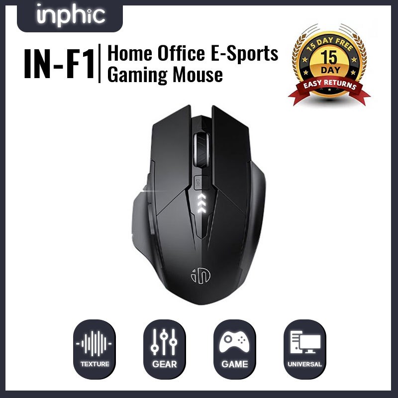 INPHIC F1 2.4G Wireless Mouse Rechargeable 500mAh Ergonomic Silent ...