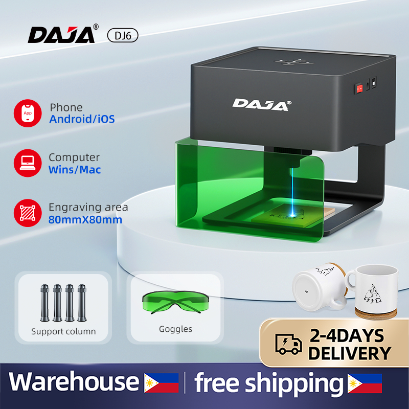 DAJA DJ6 Laser Engraving Machine Mini Portable Bluetooth DIY Cutting Engraving Machine Engraving ...