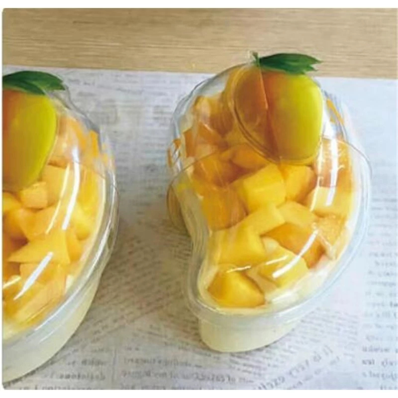 【Baking tableware】50Pcs Mango Shape Mousse Dessert Box With Lid Mango ...