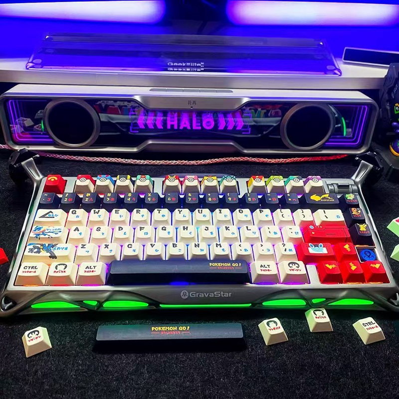 【Keycap Only】Pokémon Theme Keycap 137 Keys Cherry Profile PBT Dye-sub ...